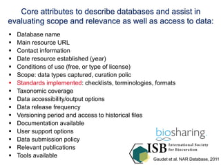 Biosharing sansone-dryad-may13 | PDF
