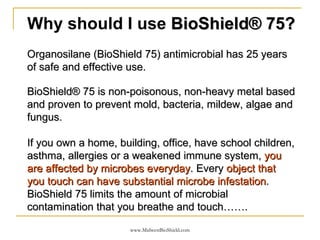 BioShield 75 And Biofilm Prevention Mwbs | PPT