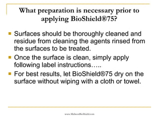 BioShield 75 And Biofilm Prevention Mwbs | PPT