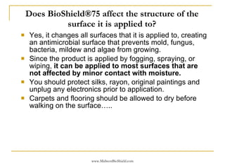 BioShield 75 And Biofilm Prevention Mwbs | PPT