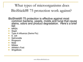 BioShield 75 And Biofilm Prevention Mwbs | PPT