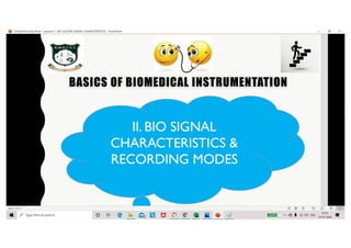 Bio signal characteristics and recording modes | PDF