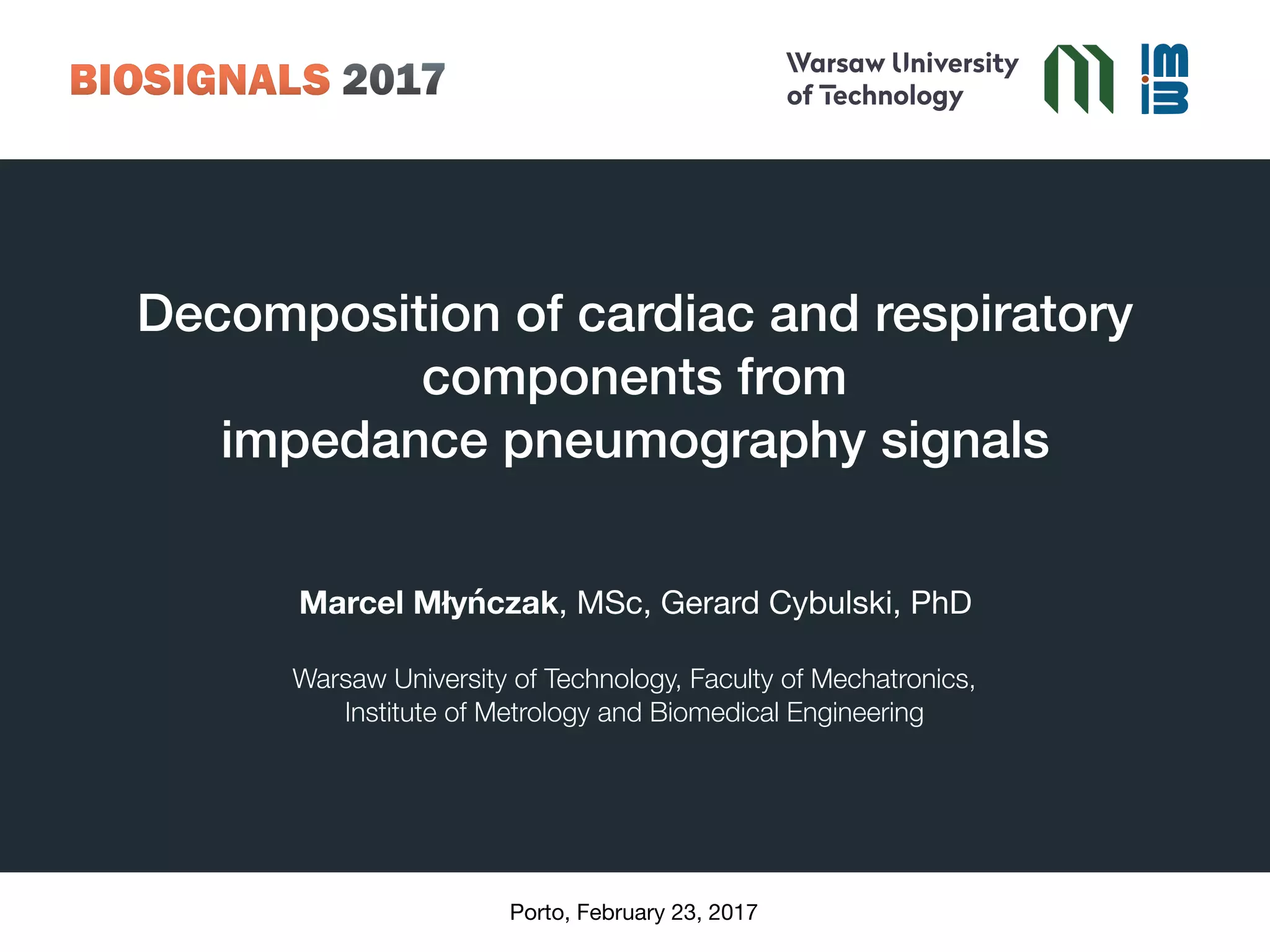 Decomposition of the Cardiac and Respiratory Components from Impedance ...