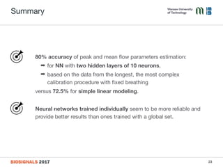 Flow Parameters Derived from Impedance Pneumography after Nonlinear Calibration based on Neural ...