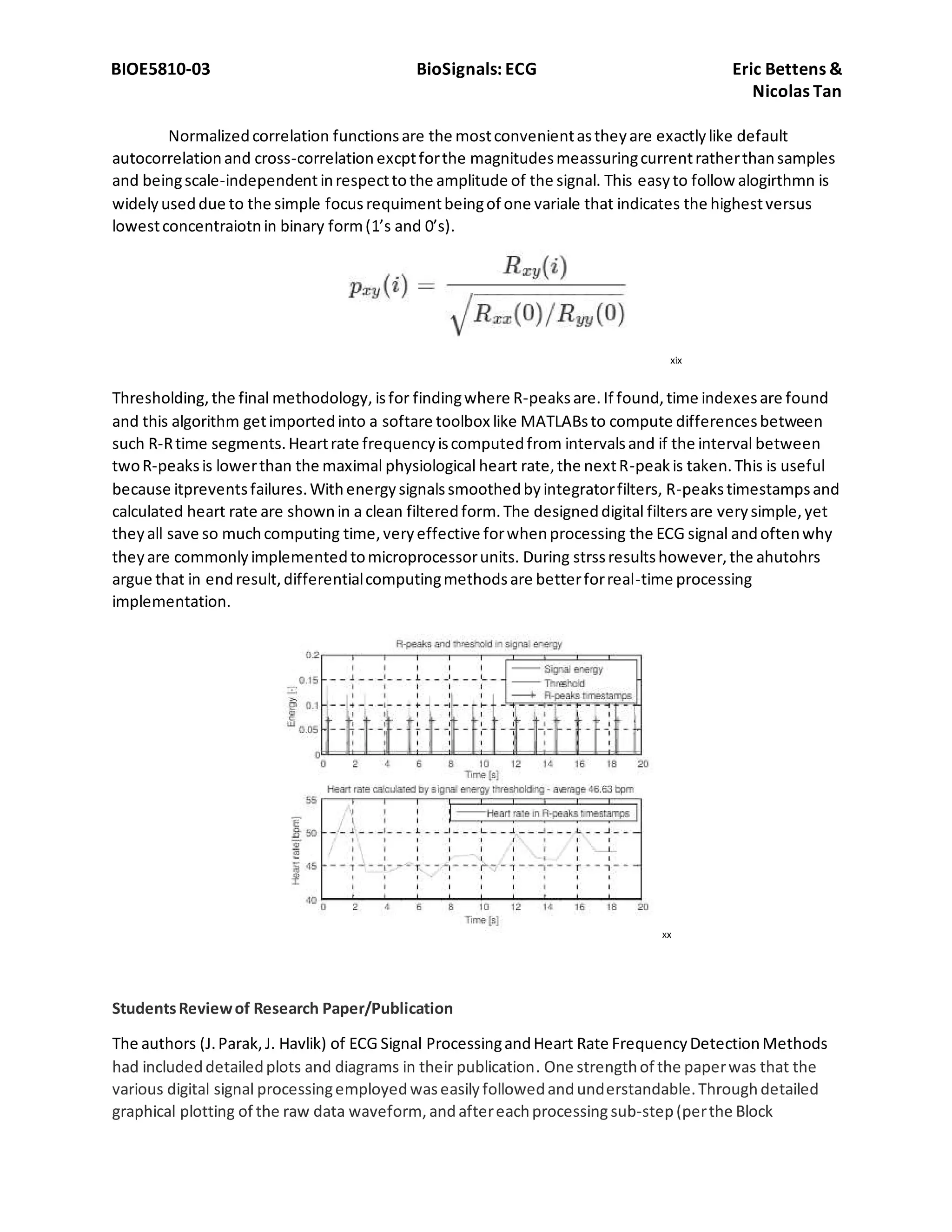 Digital BioSignal Processing: Characteristics of ECG Measurement | PDF
