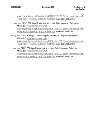 Digital BioSignal Processing: Characteristics of ECG Measurement | PDF ...