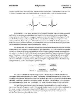 Digital BioSignal Processing: Characteristics of ECG Measurement | PDF ...