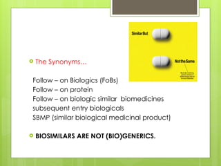 BIOSIMILAR - Cellular Molecular pharmacology | PPTX
