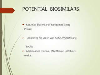 Biosimilars :A New Horizon in Ocular Therapeutics. | PPT
