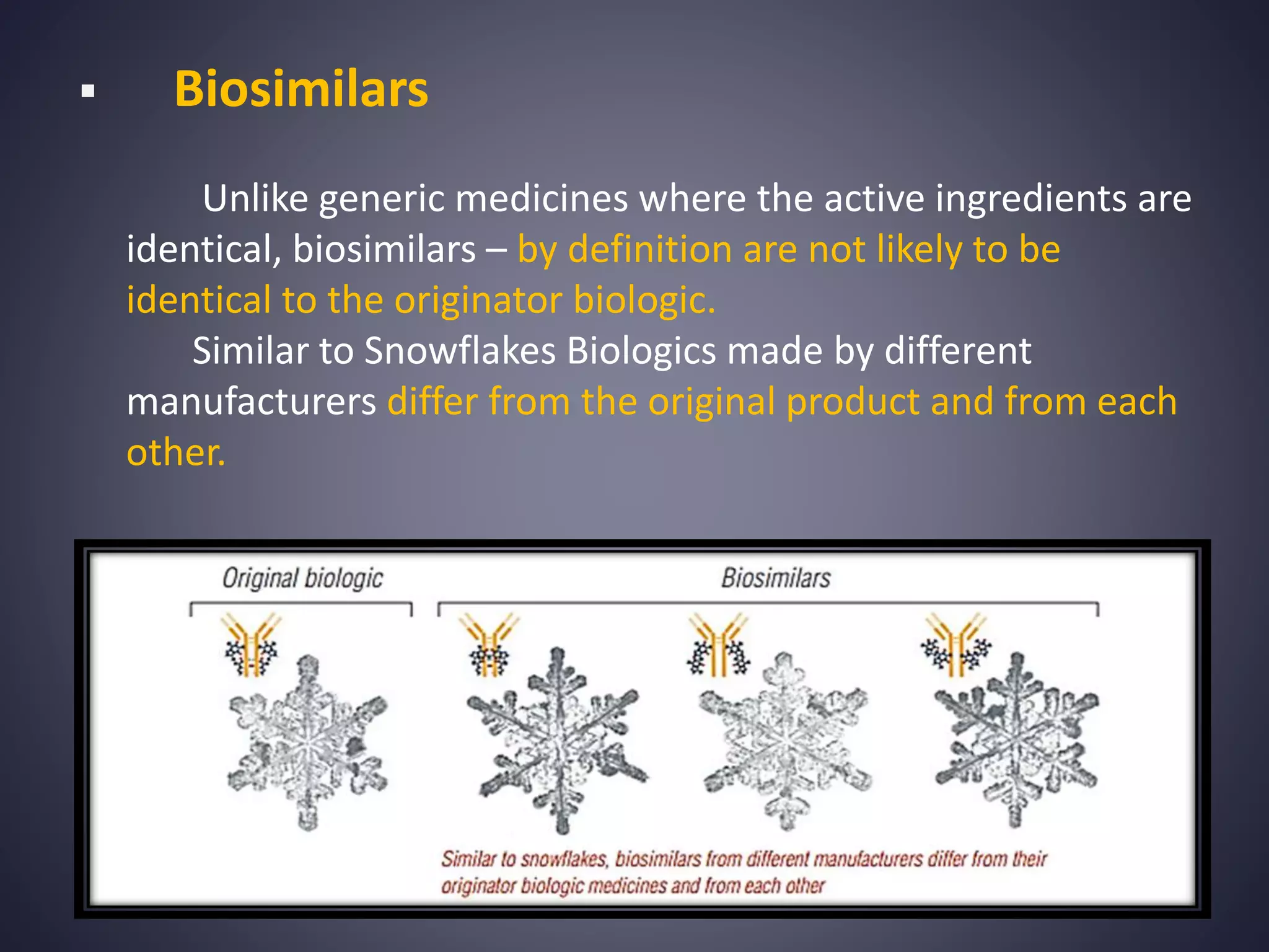BIOLOGICALS VS BIOSIMILARS | PPTX
