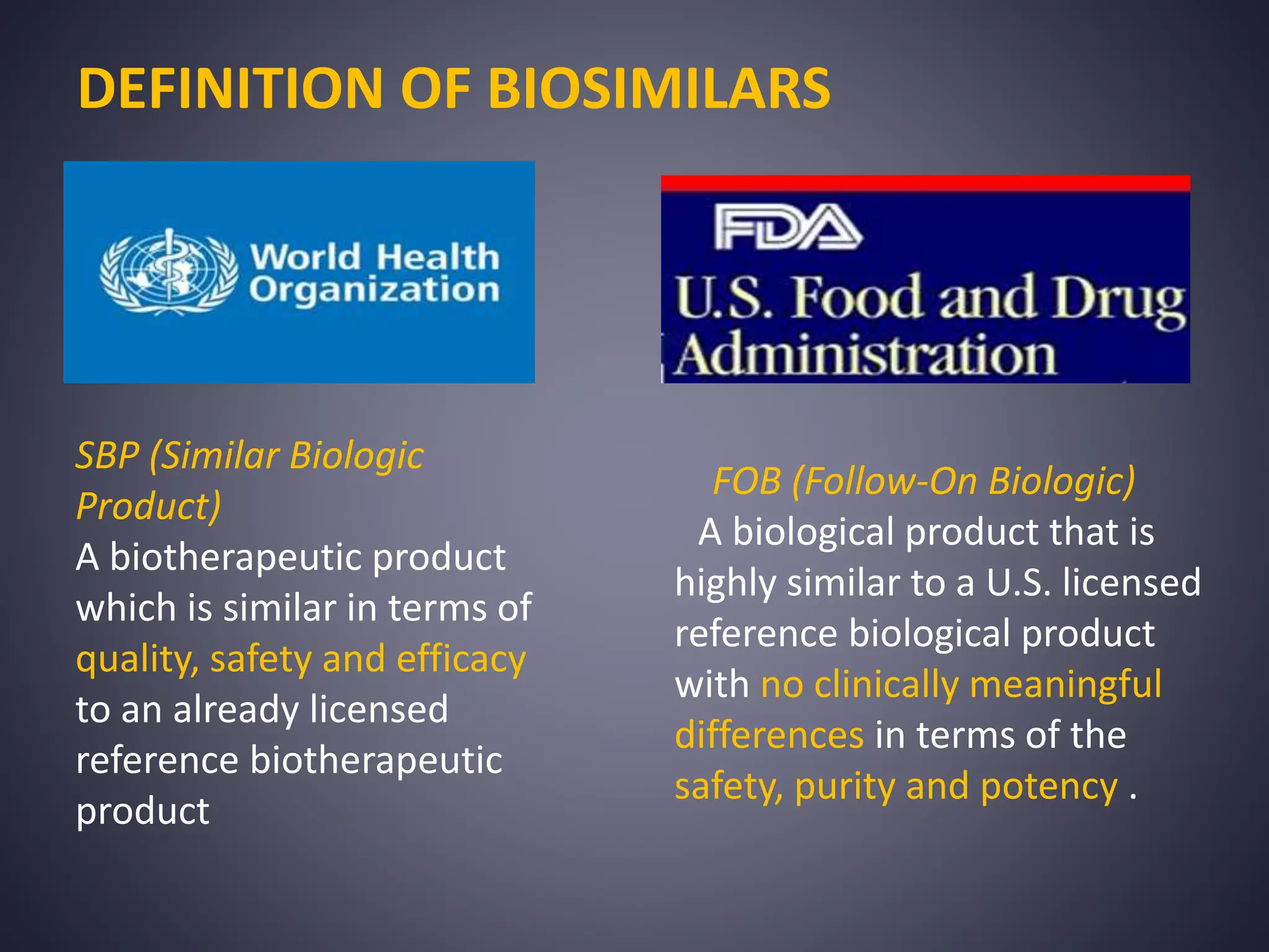 BIOLOGICALS VS BIOSIMILARS | PPTX