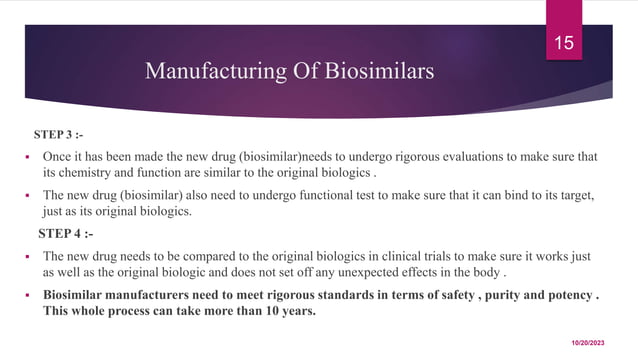 Biosimilars.pptx | Pharmaceutical Industry | Industries