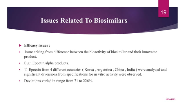 Biosimilars.pptx | Pharmaceutical Industry | Industries