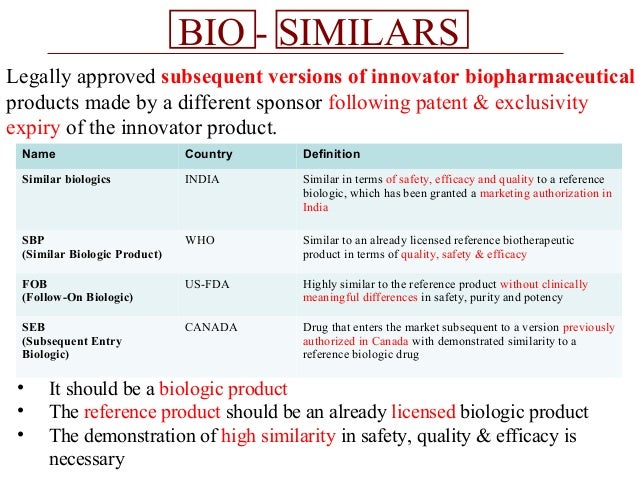 Biosimilars