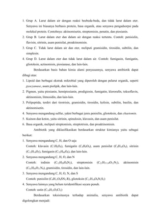 Biosintesis antibiotik | DOCX