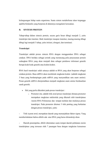 Biosintesis protein | DOCX