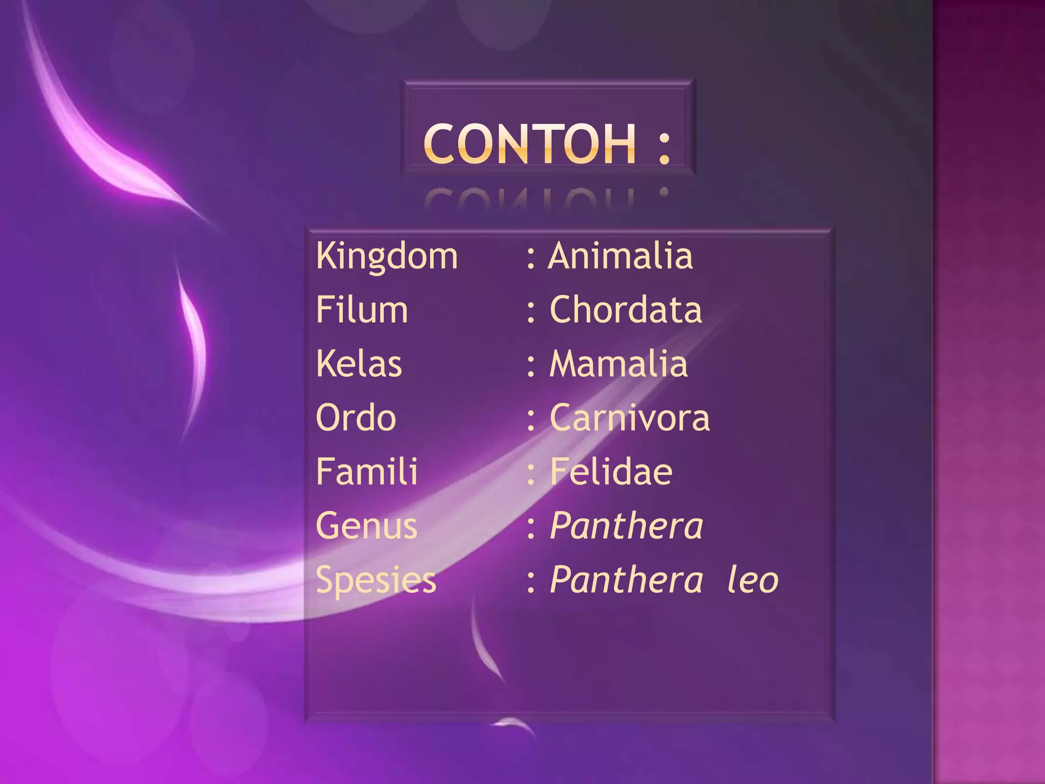 Bio sistem klasifikasi mh | PPTX