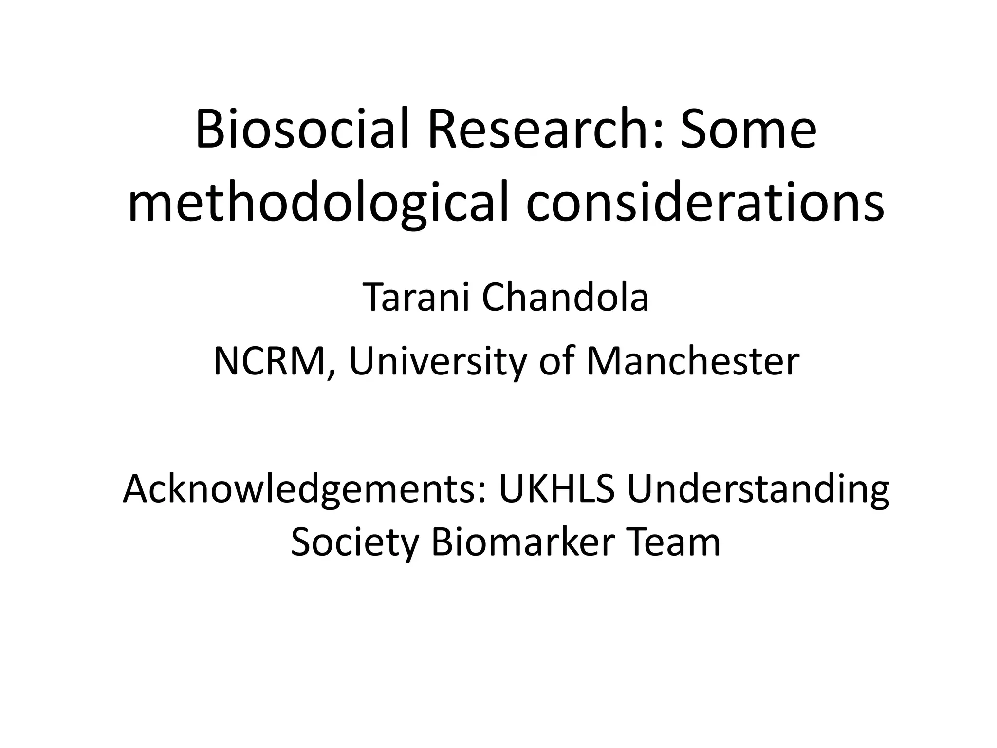 Biosocial research framework | PPTX | Science