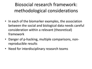 Biosocial research framework | PPTX | Science