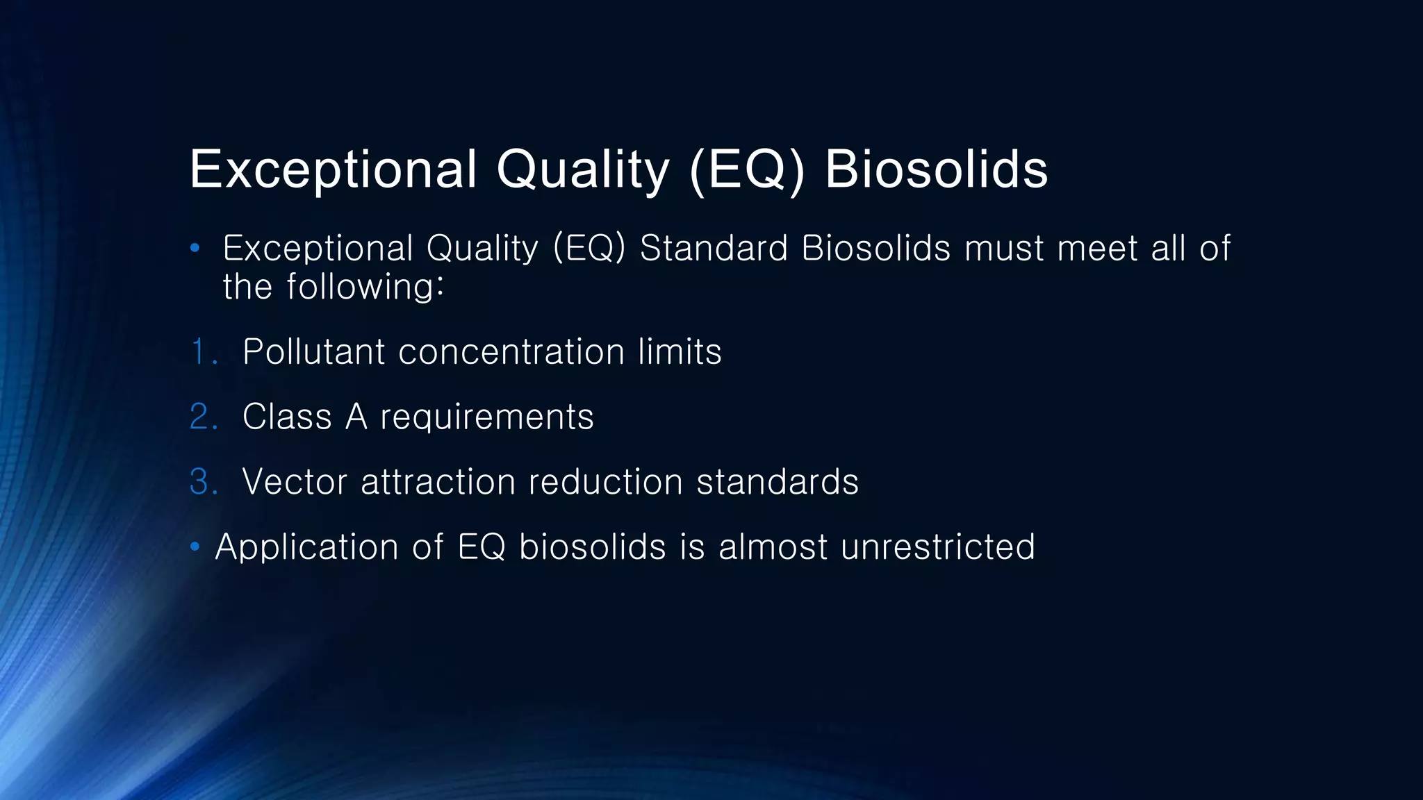 Biosolids regulations | PPTX