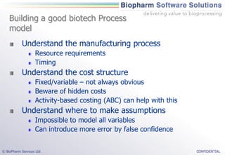 Bio Solve Process Cost Model Workshop | PDF
