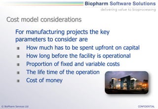 Bio Solve Process Cost Model Workshop | PDF