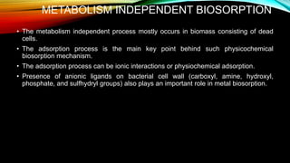 Biosorption | PPT | Chemistry | Science