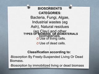 Biosorption Tool for enviromental cleaning by microorganisms | PPT