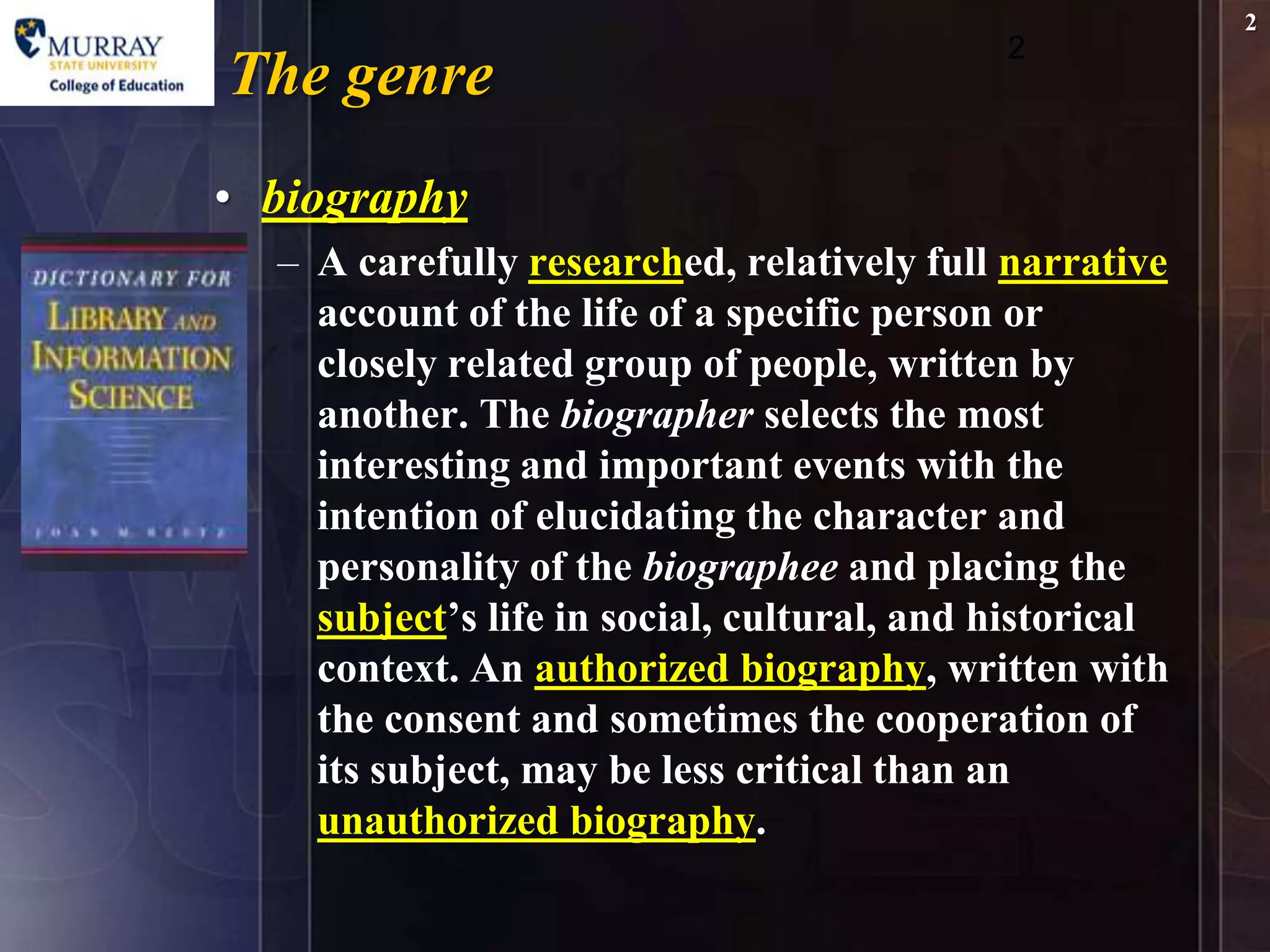 Biographical Sources | PPTX