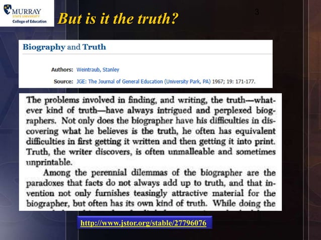 Biographical Sources | PPTX