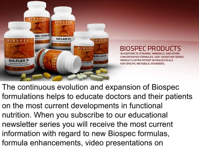 Biospec nutritionals | PPTX | Nutrition | Healthy Living