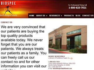 Biospec nutritionals | PPTX