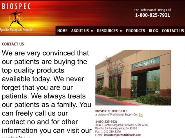 Biospec nutritionals | PPT