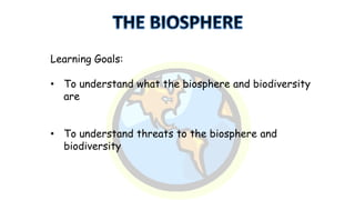 The Biosphere and Humans | PPT