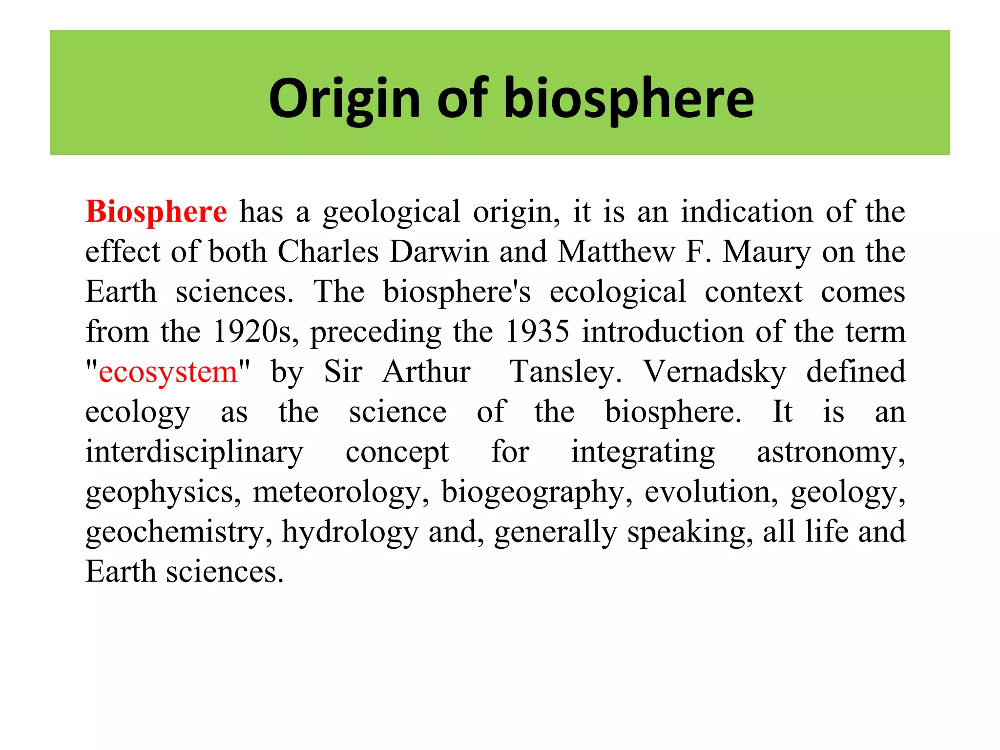 Biosphere | PPT