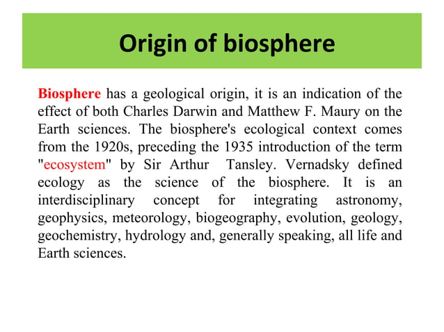Biosphere | PPT