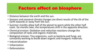 BIOSPHERE.pptx | Biological Sciences | Science