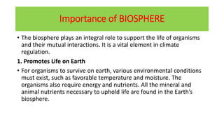 BIOSPHERE.pptx | Biological Sciences | Science