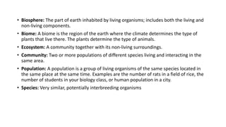 BIOSPHERE.pptx | Biological Sciences | Science