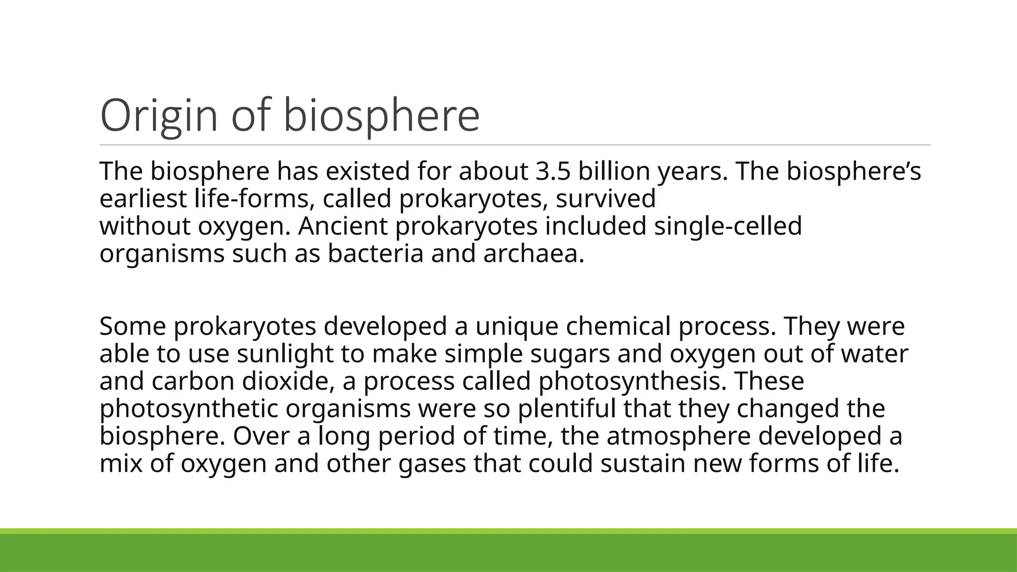 The Origin of Biosphere in Universe 1816 | PPTX | Agriculture | Industries