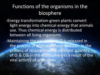 Biosphere origin ,structure & development | PPT | Geography | Science