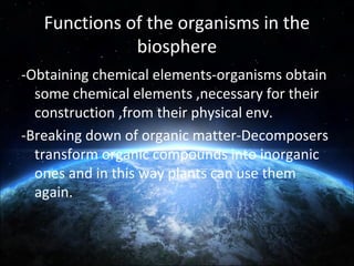 Biosphere origin ,structure & development | PPT | Geography | Science