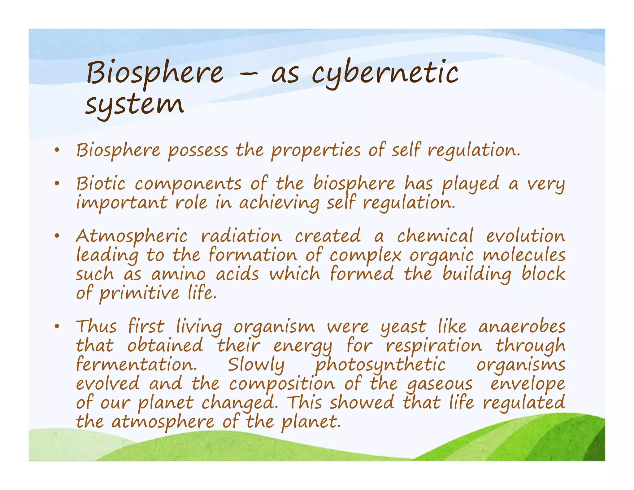 Biosphere concept 1st sem ecg 101 | PDF