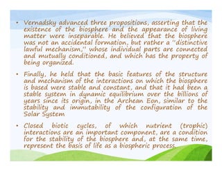 Biosphere concept 1st sem ecg 101 | PPT