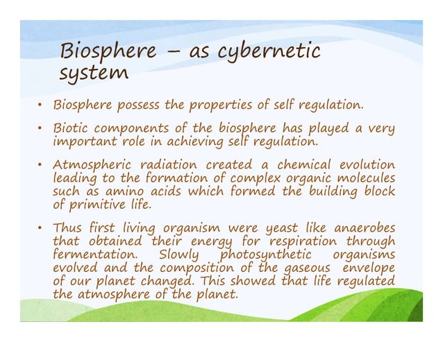 Biosphere concept 1st sem ecg 101 | PPT