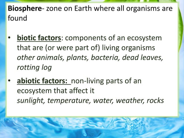 Biosphere Notes | PPTX