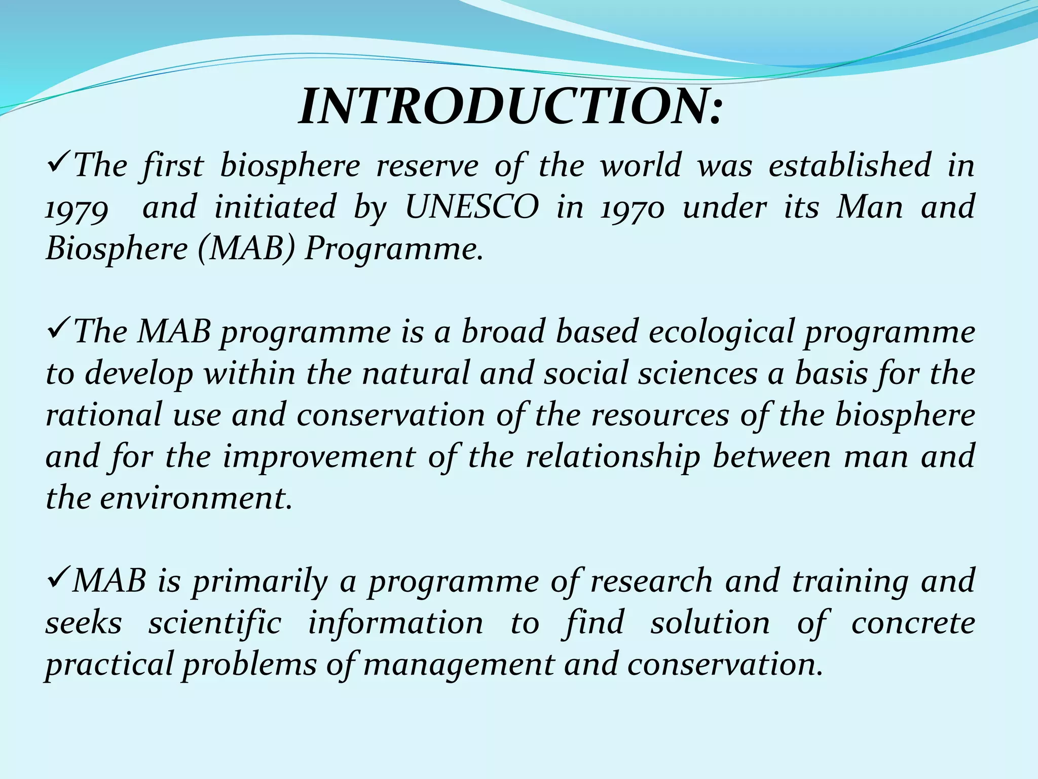 Biosphere reserve and marine national park | PPTX