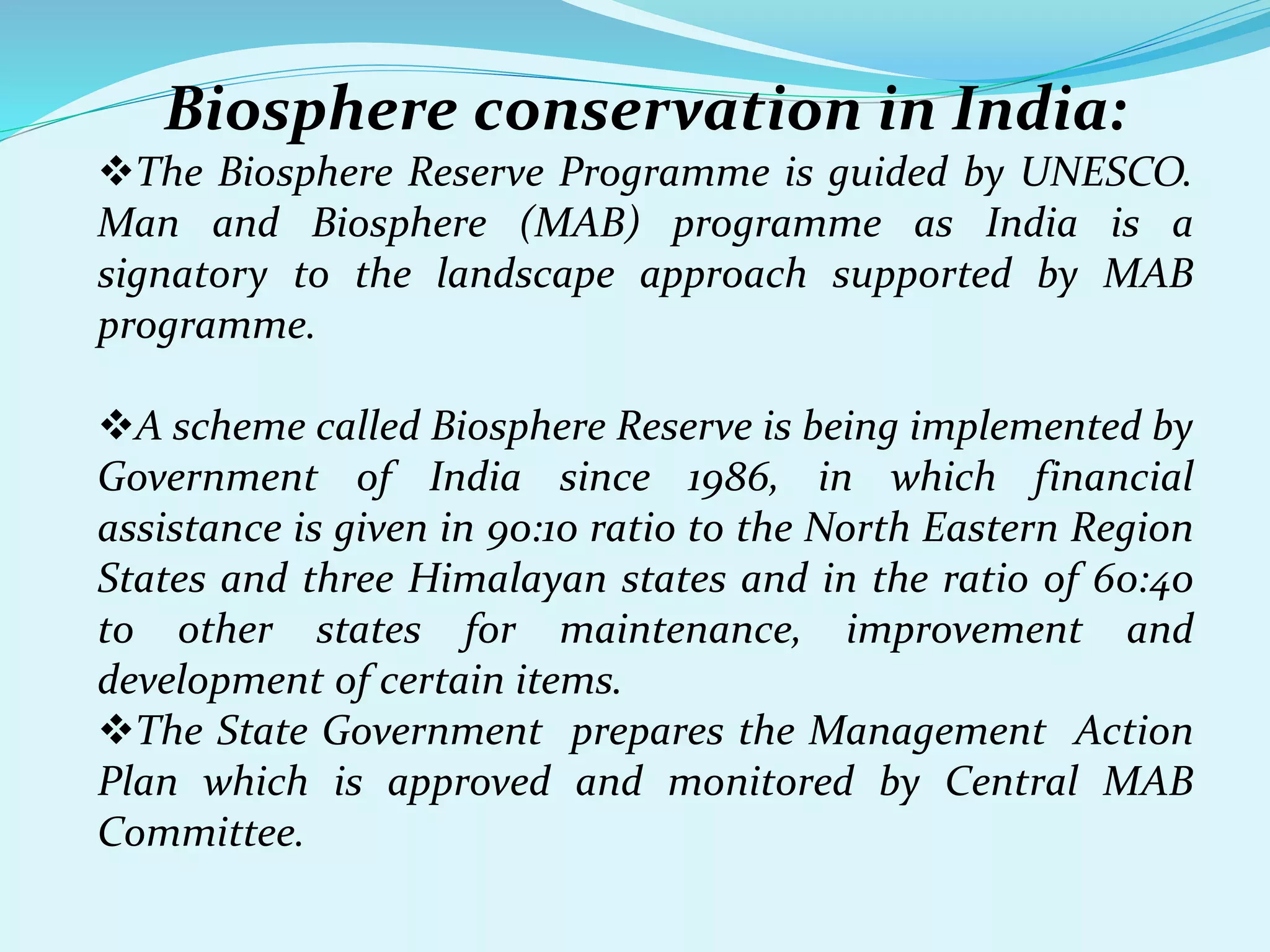 Biosphere reserve and marine national park | PPTX