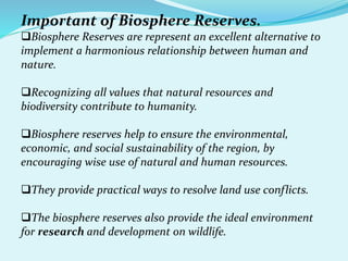 Biosphere reserve and marine national park | PPTX