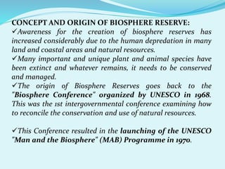 Biosphere reserve and marine national park | PPTX